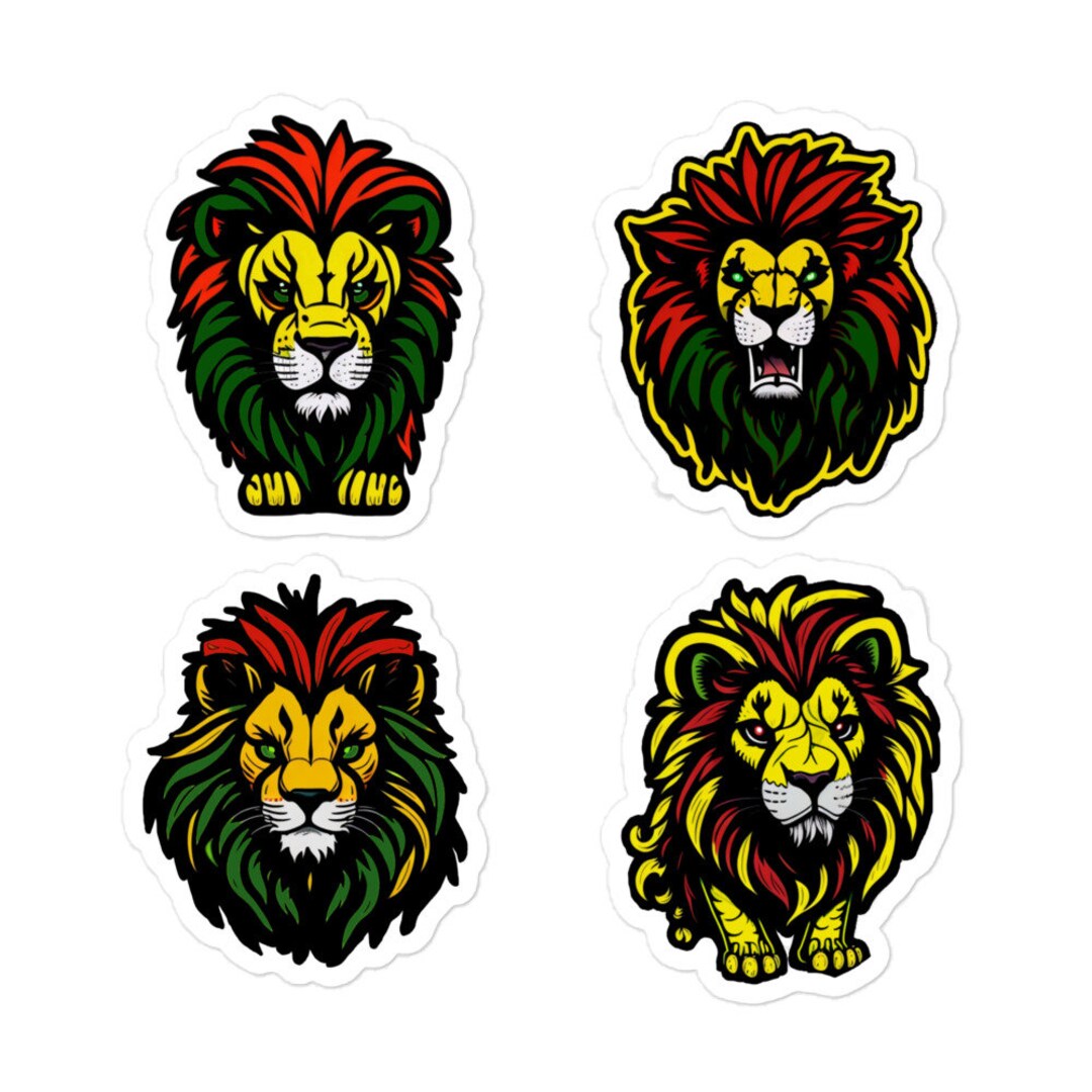 Reggae Lions Vinyl Stickers - Etsy