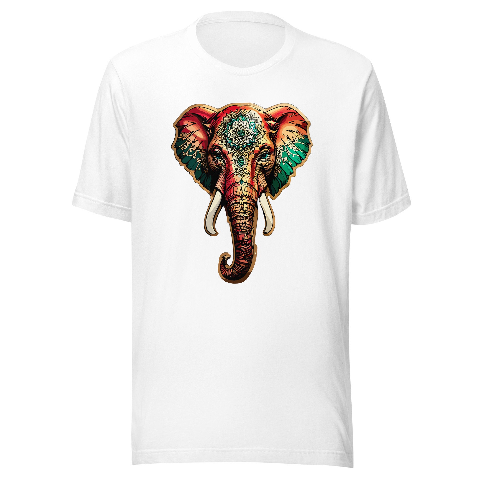 Elephant Face With Reggae Colors Unisex T-shirt - Etsy