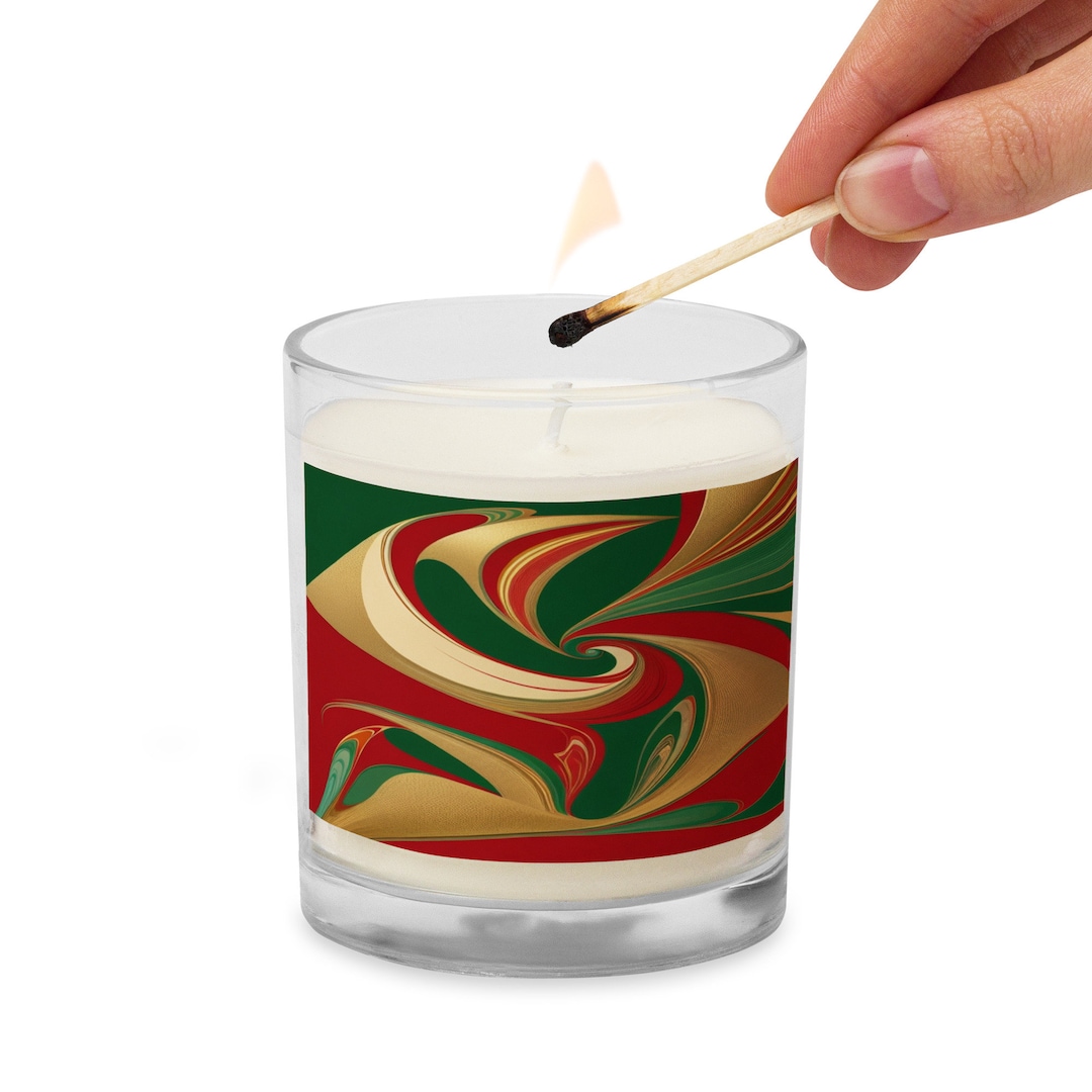 Reggae Swirl Glass Jar Soy Wax Candle - Etsy