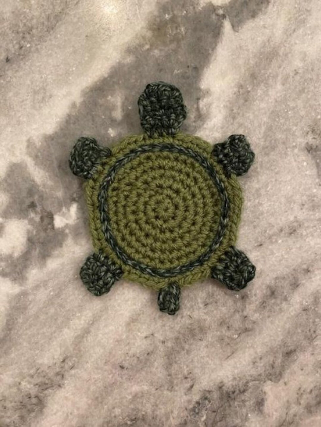 Turtle Crochet Coaster - Etsy