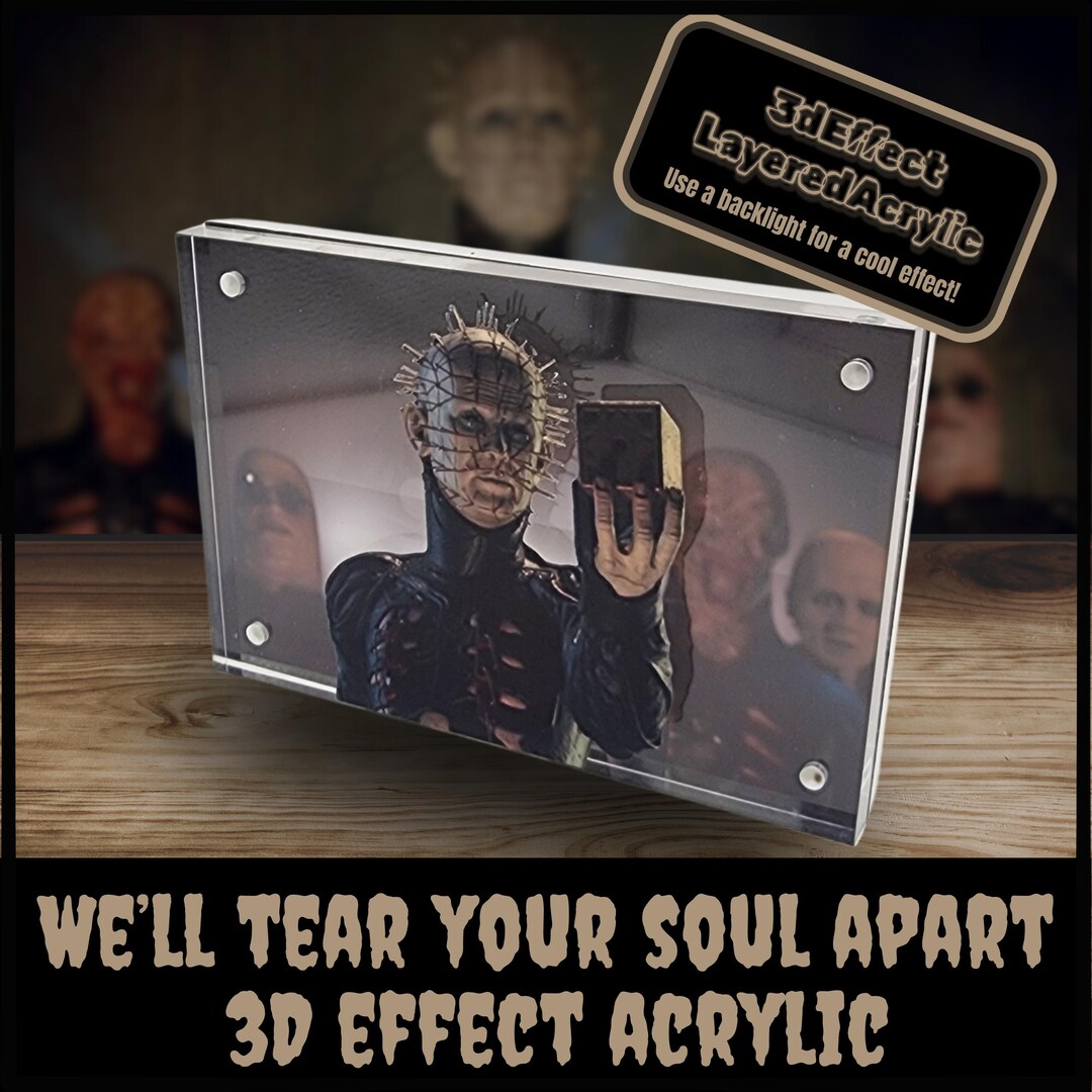 We’ll Tear Your Soul Apart 3D Effect Acrylic | Pinhead & Cenobites ...