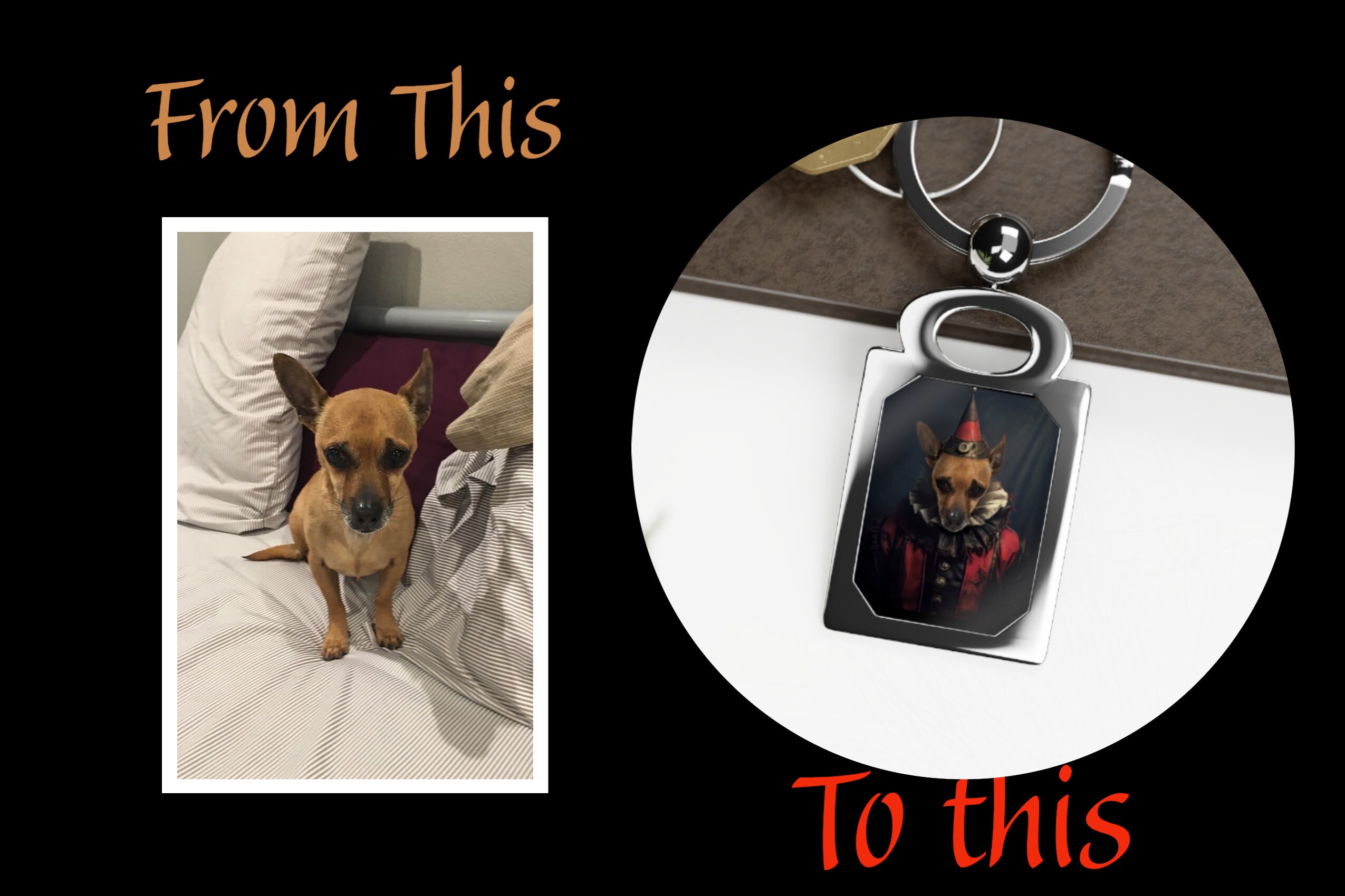 The Jester Custom Pet Portrait Horror Cat Portrait Gift Dog Creepy Gift ...
