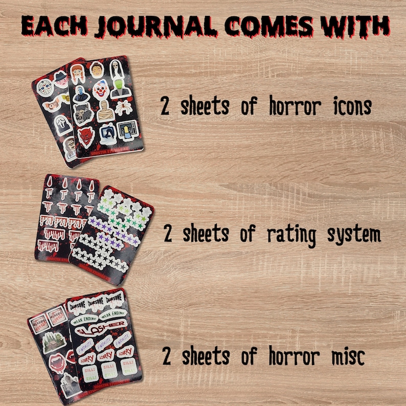 Horror Movie Journal Horror Movie Log Book Horror Fan Gift Horror Movie ...