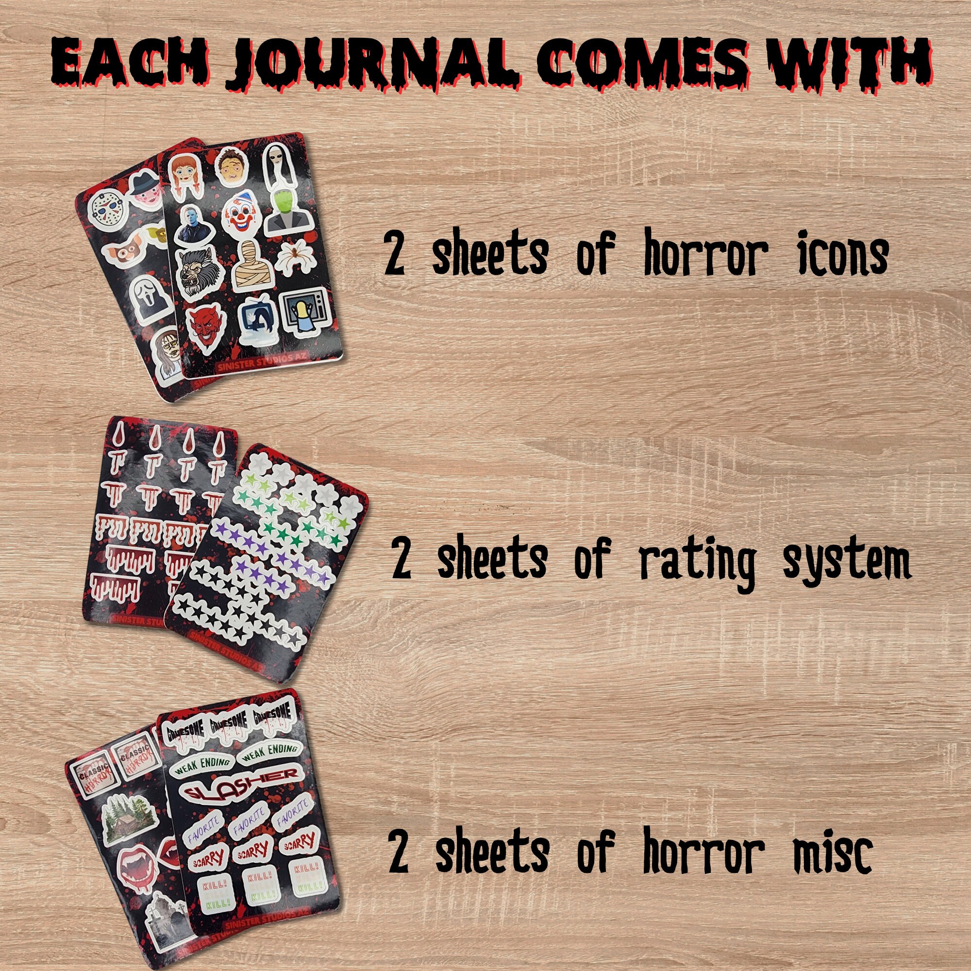 Horror Movie Journal Horror Movie Log Book Horror Fan Gift Horror Movie ...