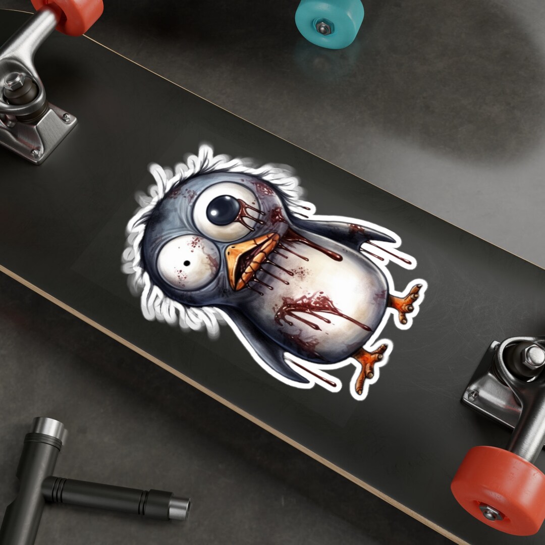 Zombie Penguin Vinyl Decal Sticker Zombie Animal Sticker Horror Vinyl ...