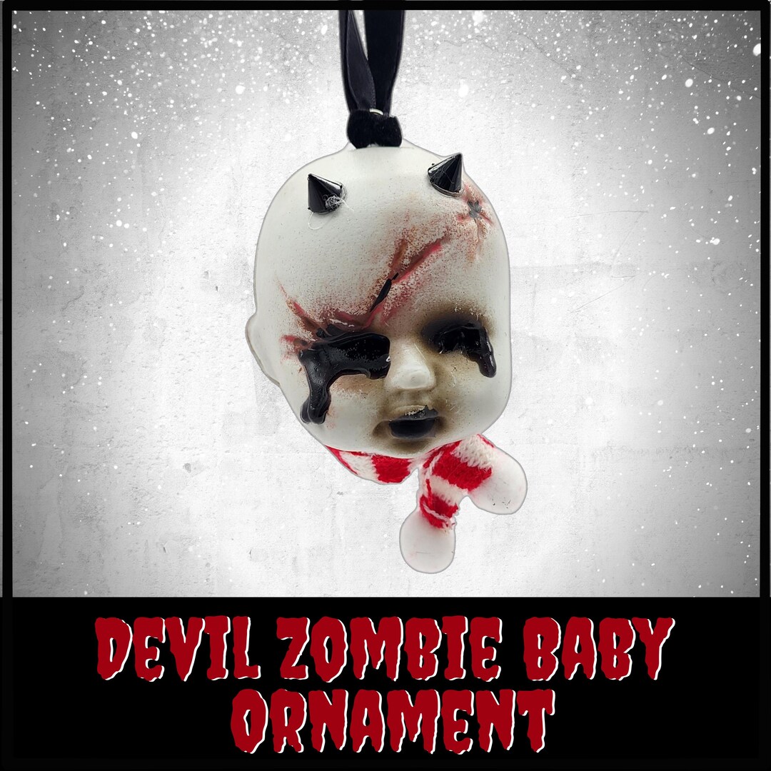 Devil Zombie Baby Ornament Creepmas Ornament Gothic Christmas Ornament ...