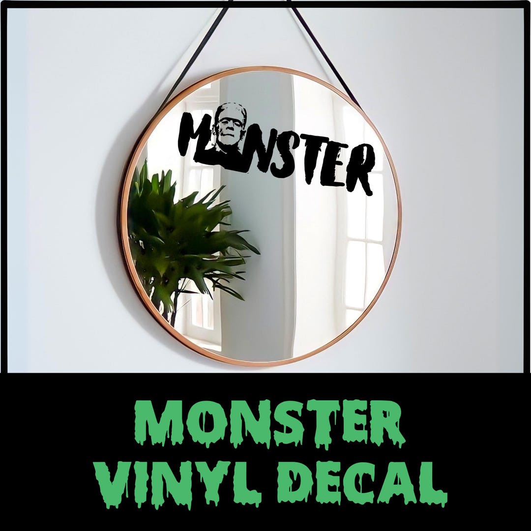 Monster Vinyl Decal Frankenstein Car Decal Vinyl Sticker Mirror Decal ...