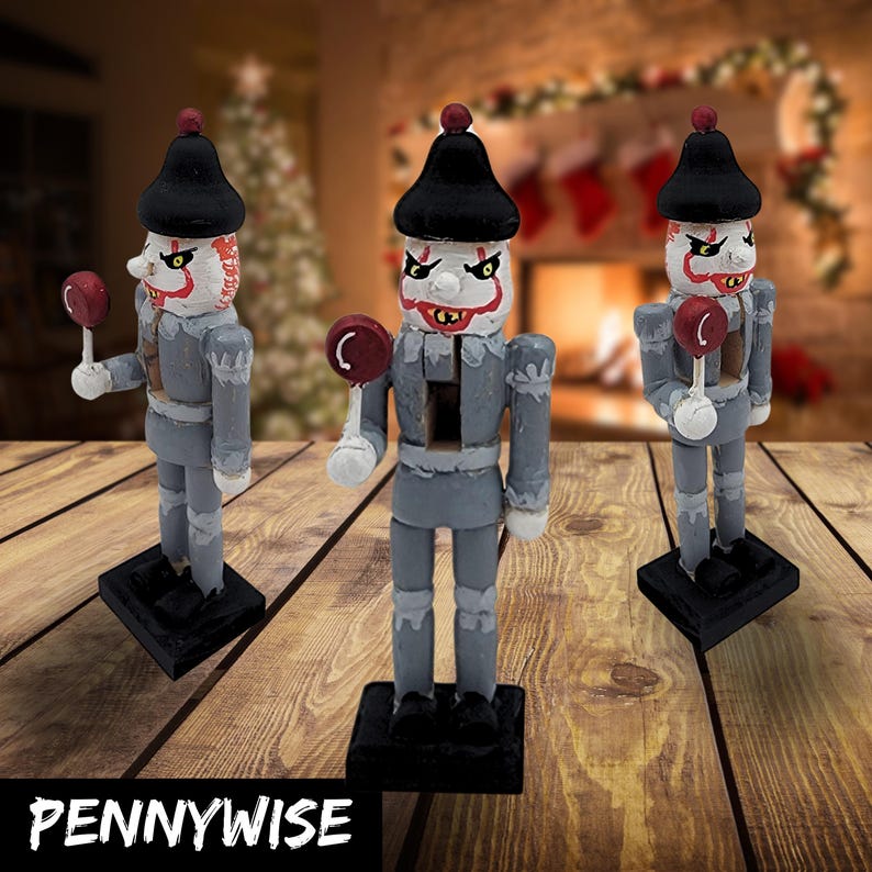 Horror Themed Nutcrackers | Hand Painted Killer Christmas Décor | Jason ...