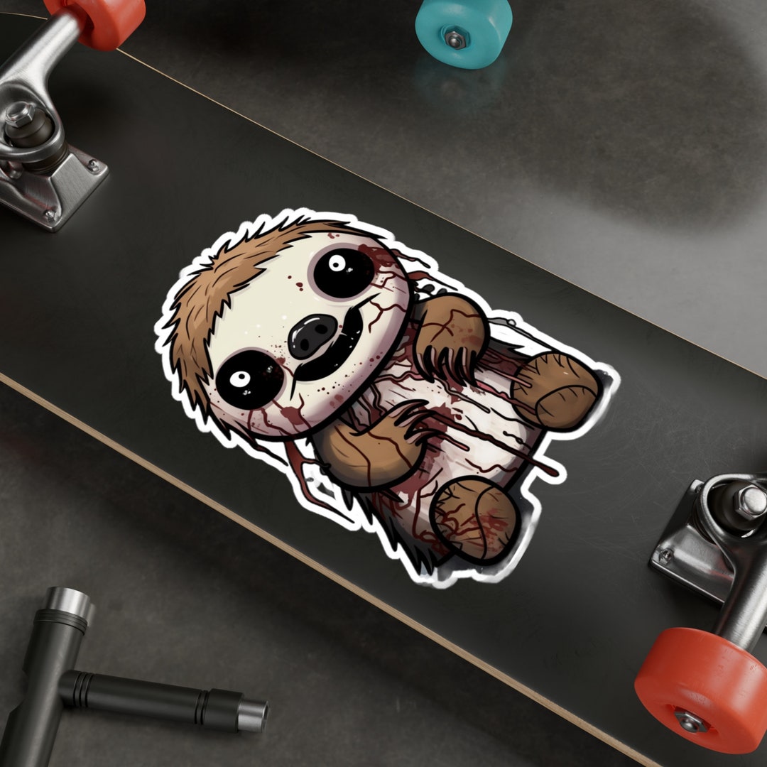 Zombie Sloth Vinyl Decal Sticker Zombie Animal Sticker Horror Vinyl ...