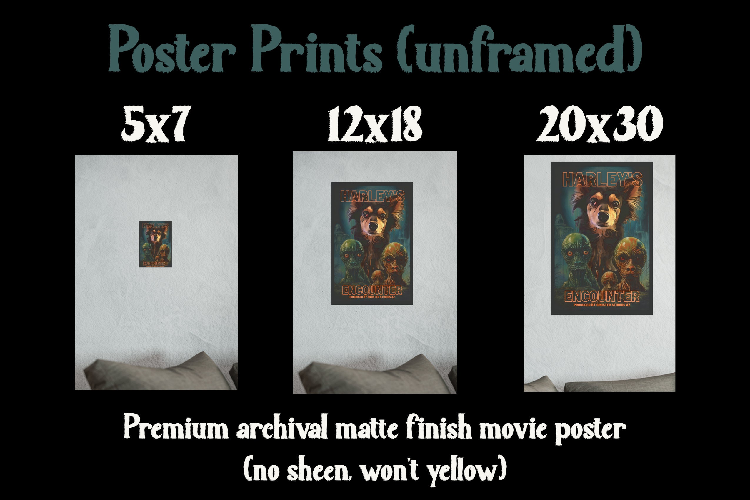 Alien Encounter Custom Pet Movie Poster Personalized Pet - Etsy