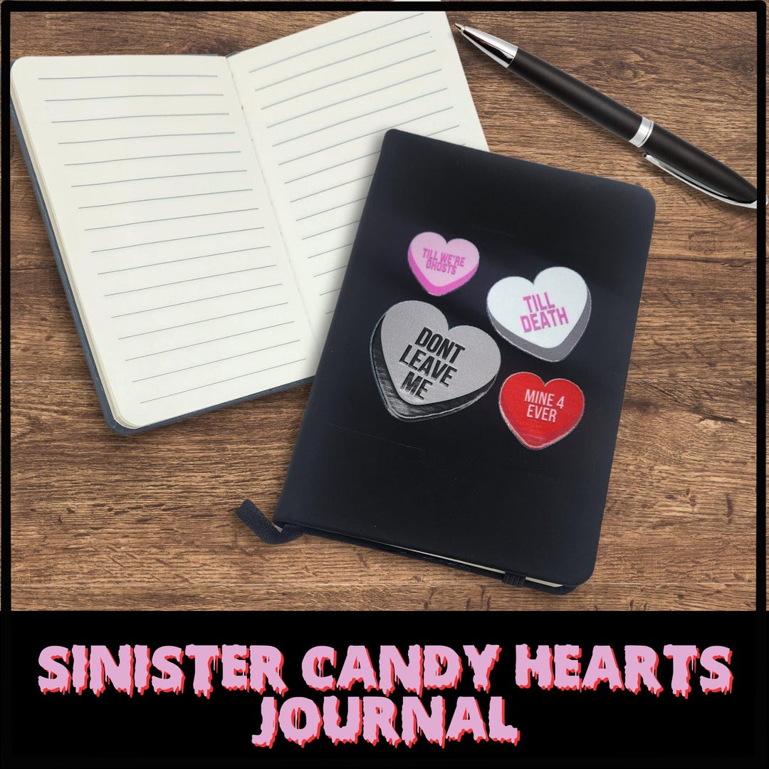 Sinister Candy Hearts Journal Horror Movie Log Book Horror Fan Gift ...