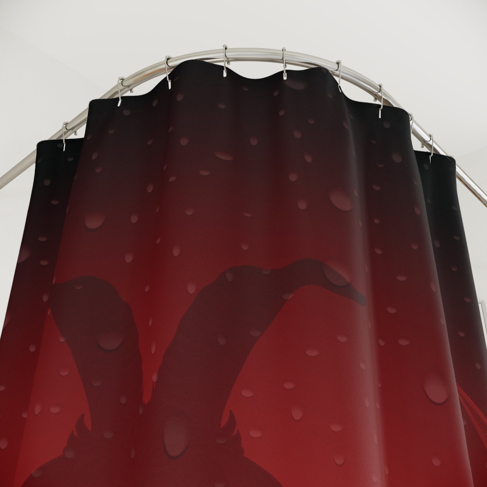 Shadow Demon Shower Curtain Cute Halloween Shower Curtain Halloween ...