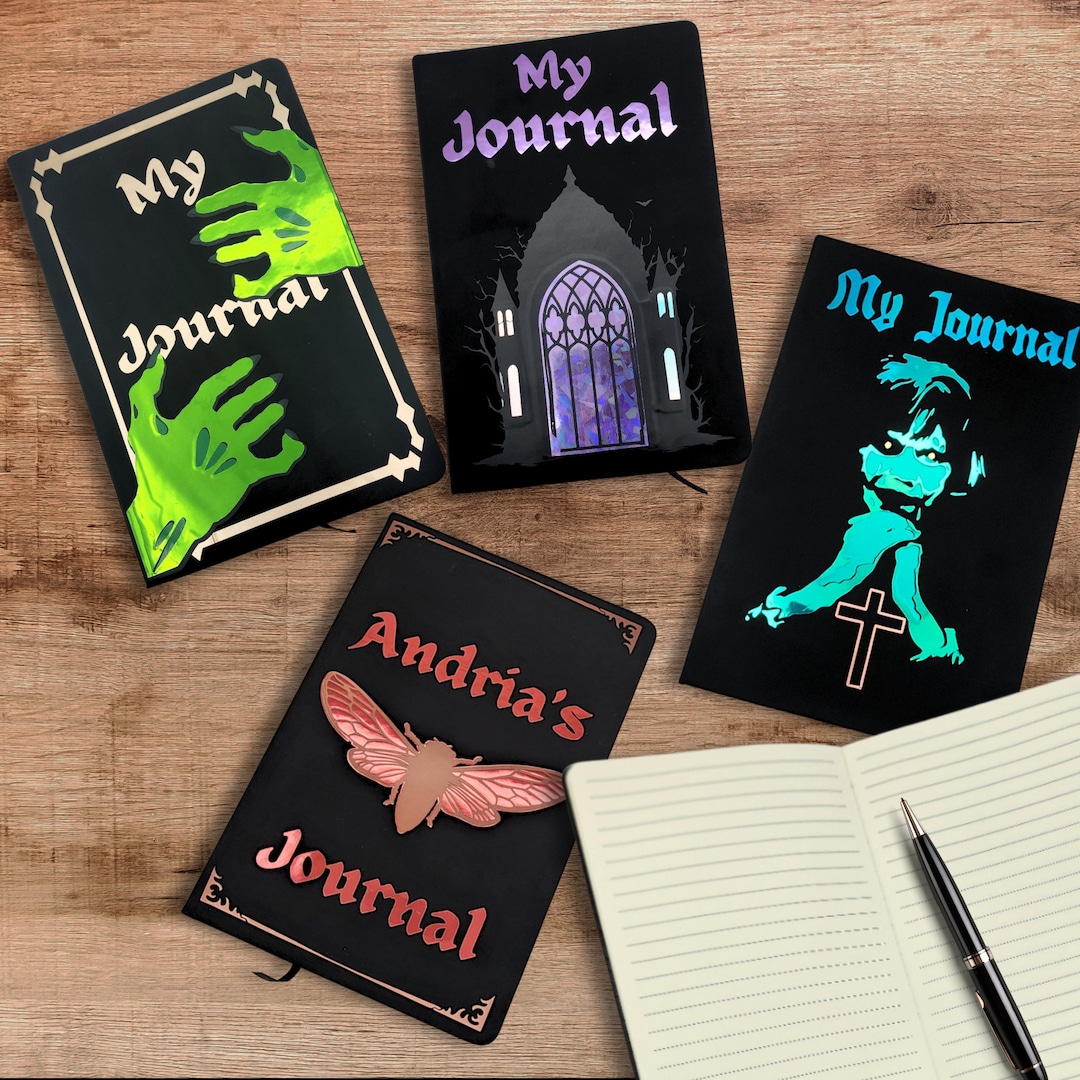 Faux Leather Personal Journal Gothic Journal Gothic Planner Metallic ...