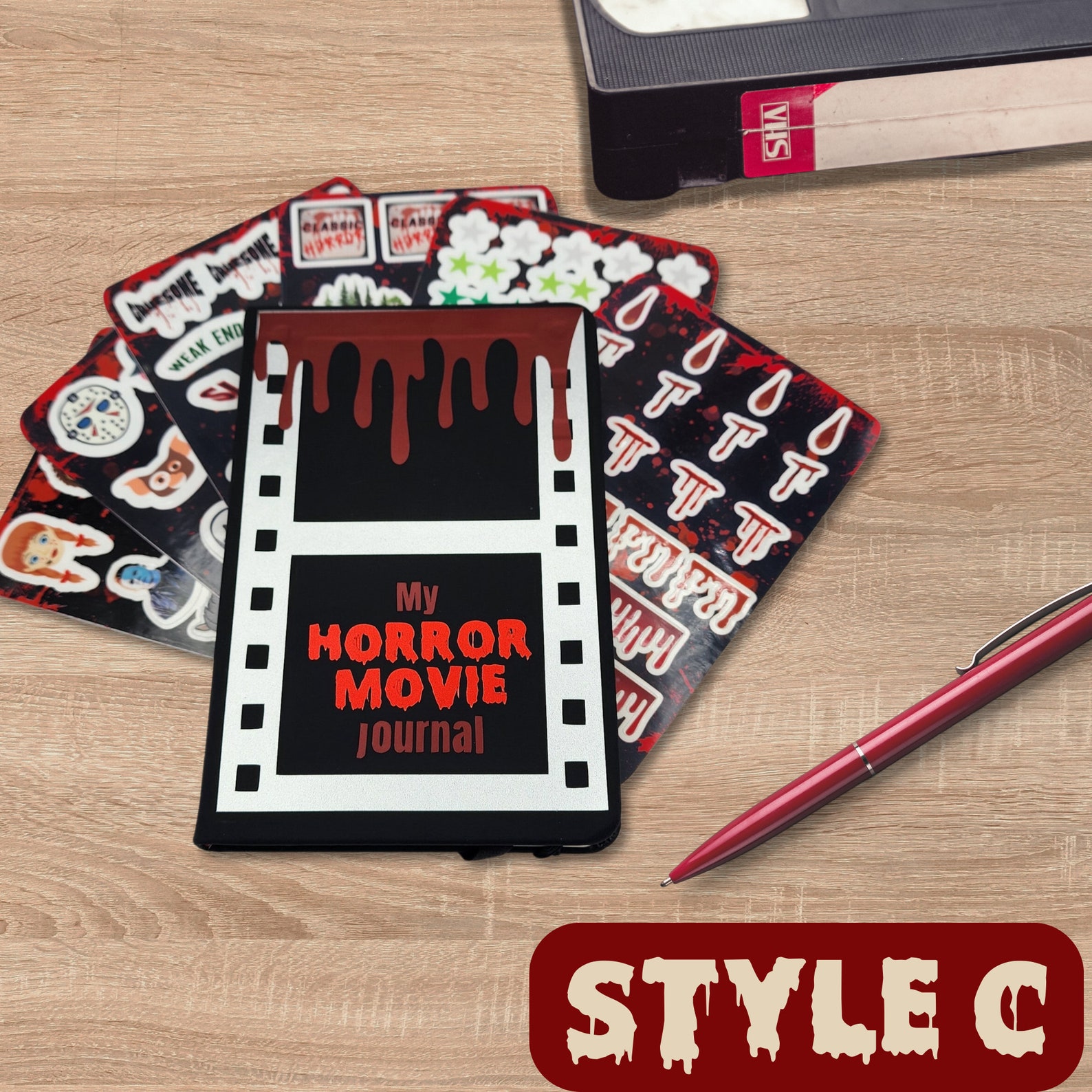 Horror Movie Journal Horror Movie Log Book Horror Fan Gift Horror Movie ...