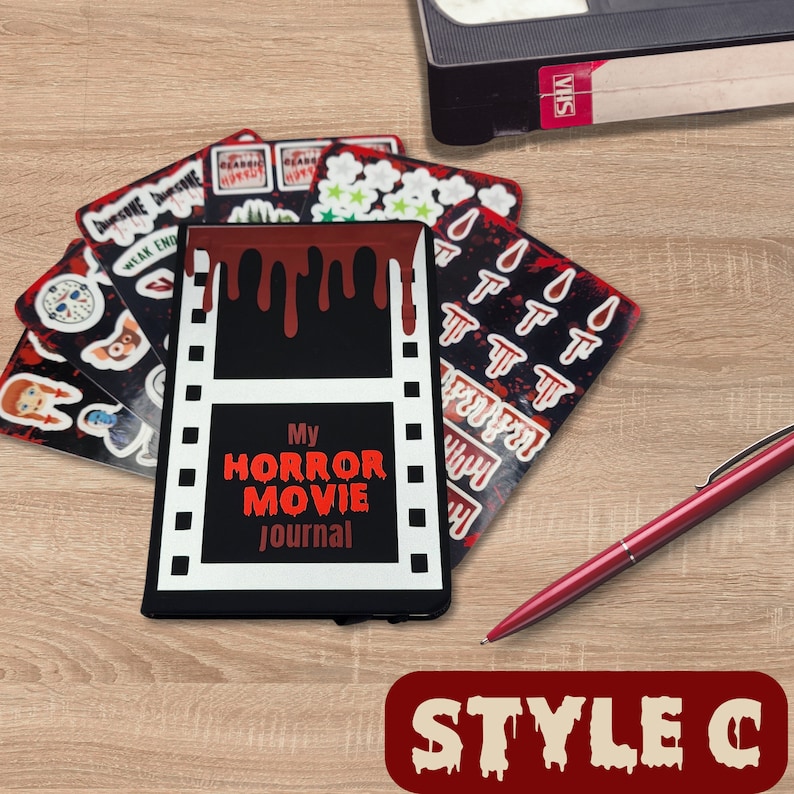 Horror Movie Journal Horror Movie Log Book Horror Fan Gift Horror Movie ...