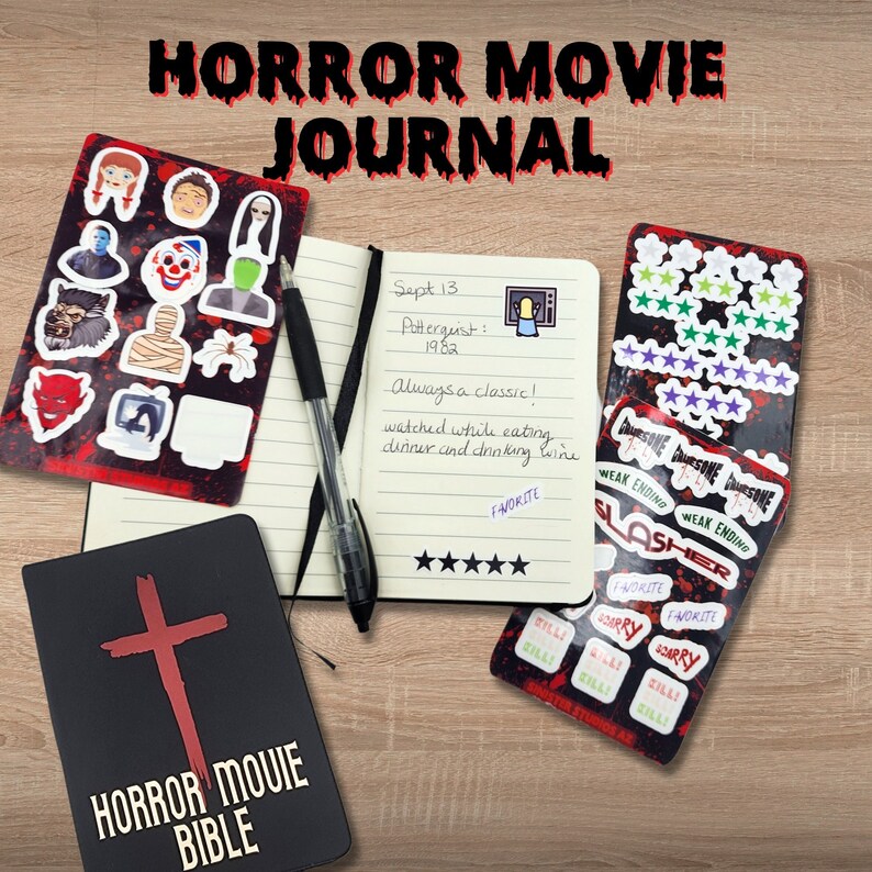 Horror Movie Journal Horror Movie Log Book Horror Fan Gift Horror Movie ...