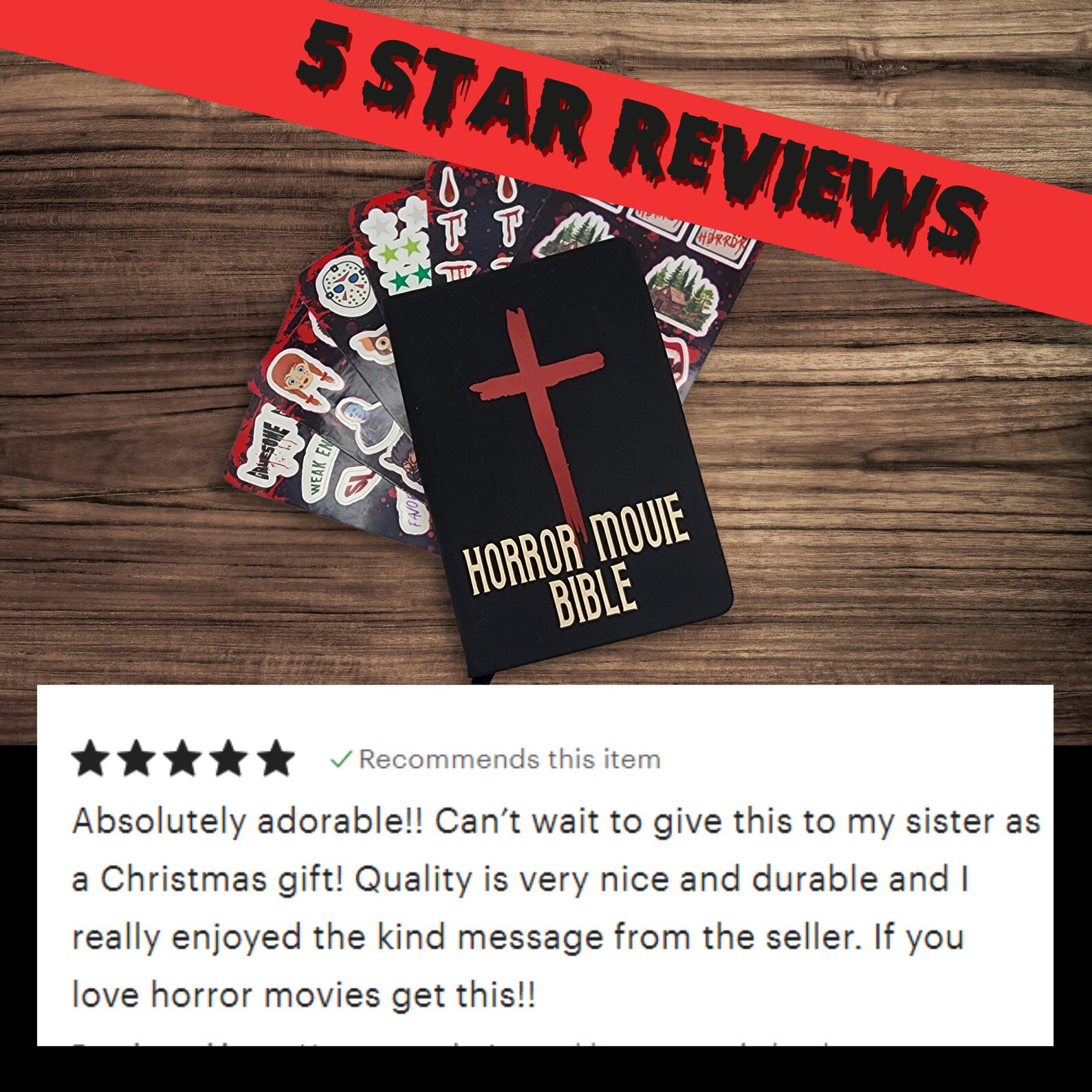 Horror Movie Journal Horror Movie Log Book Horror Fan Gift Horror Movie ...