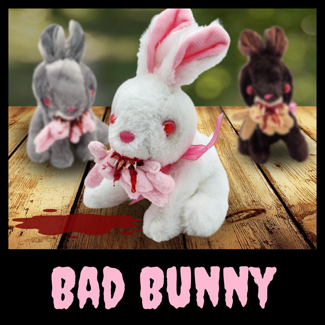 Bad Bunny Plushie Scary Easter Bunny Gift Cute Creepy Horror Bunny Doll ...