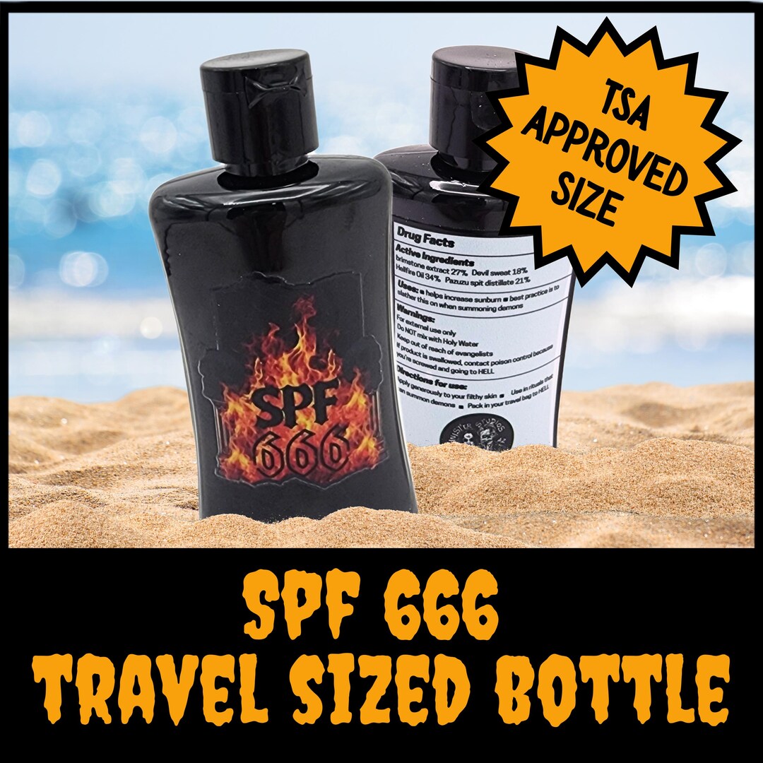 SPF 666 Funny Travel Bottle | Tsa-approved Reusable 3.4oz Container ...