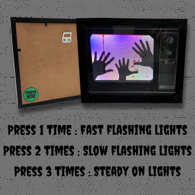 Bad Signal Light up Haunted Frame Light up Horror Decor Halloween Decor ...