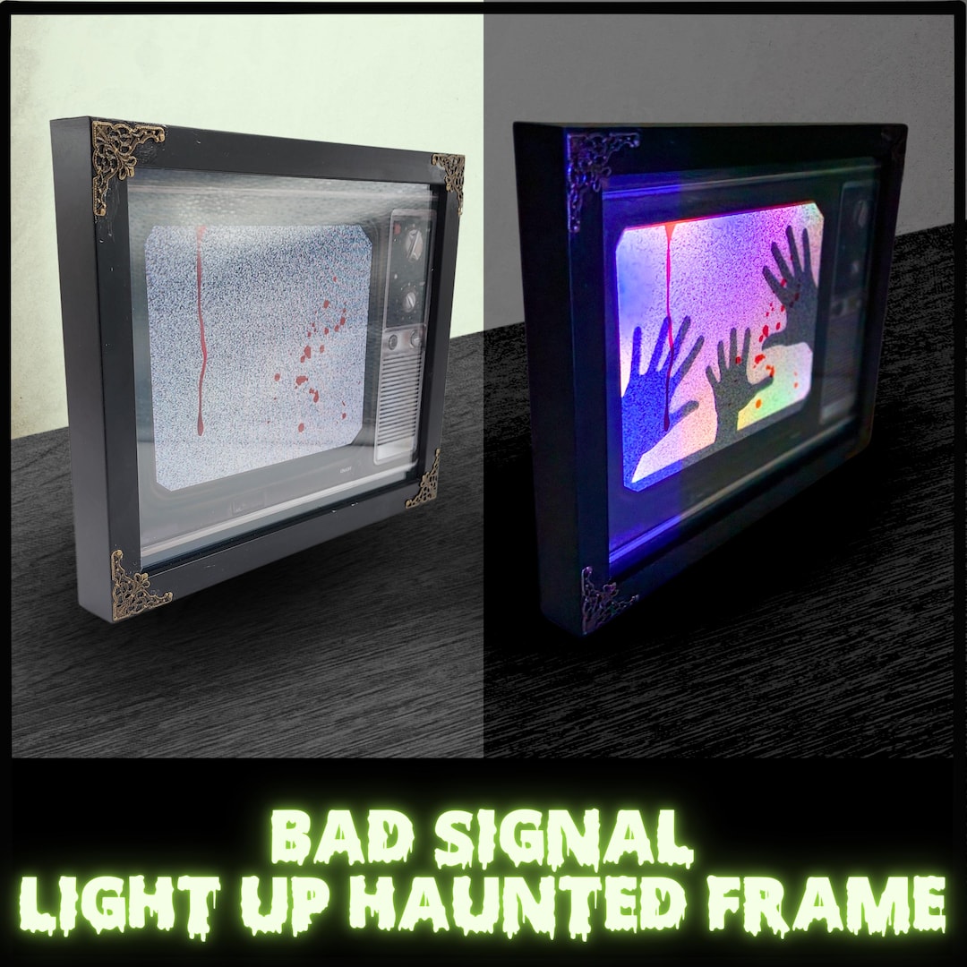 Bad Signal Light up Haunted Frame Light up Horror Decor Halloween Decor ...