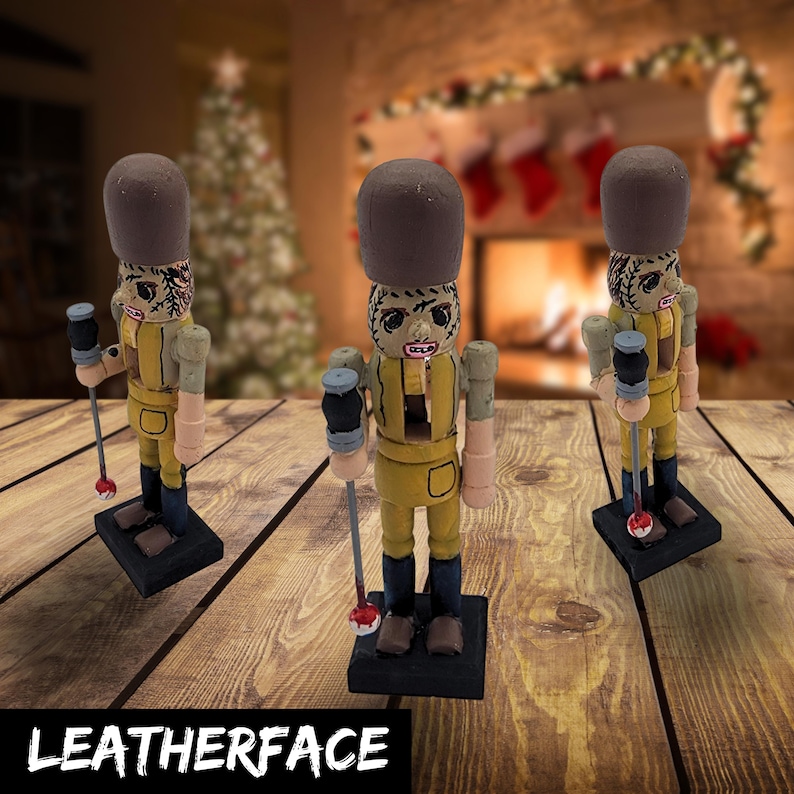 Horror Themed Nutcrackers | Hand Painted Killer Christmas Décor | Jason ...
