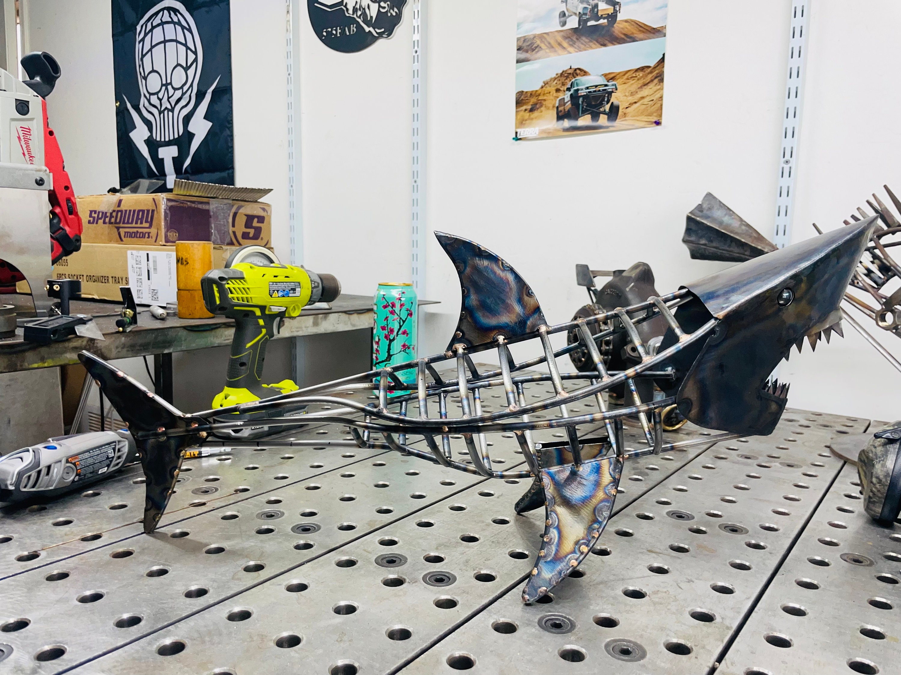 Metal Shark on Rotating Stand - Etsy