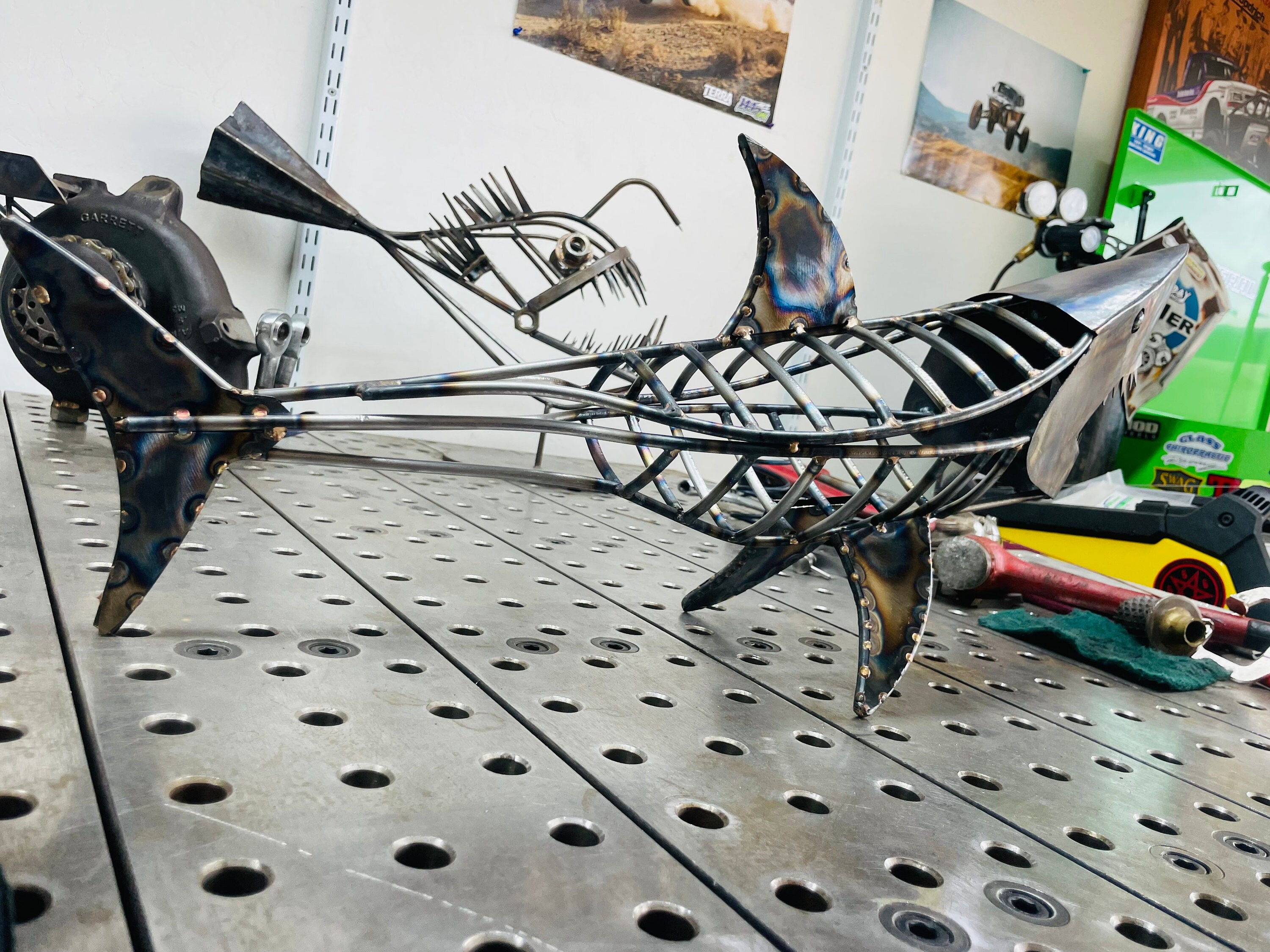 Metal Shark on Rotating Stand - Etsy
