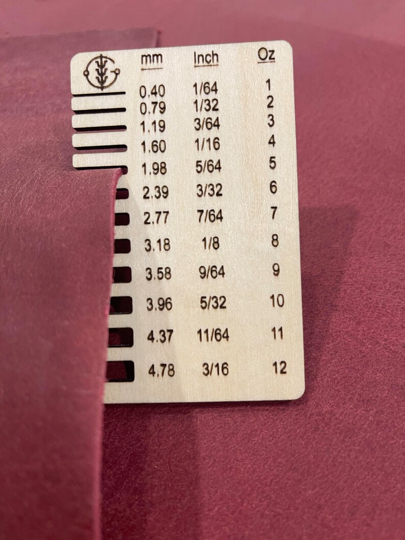 Leather Thickness Gauge Digital File DXF for Laser Cutting - Etsy