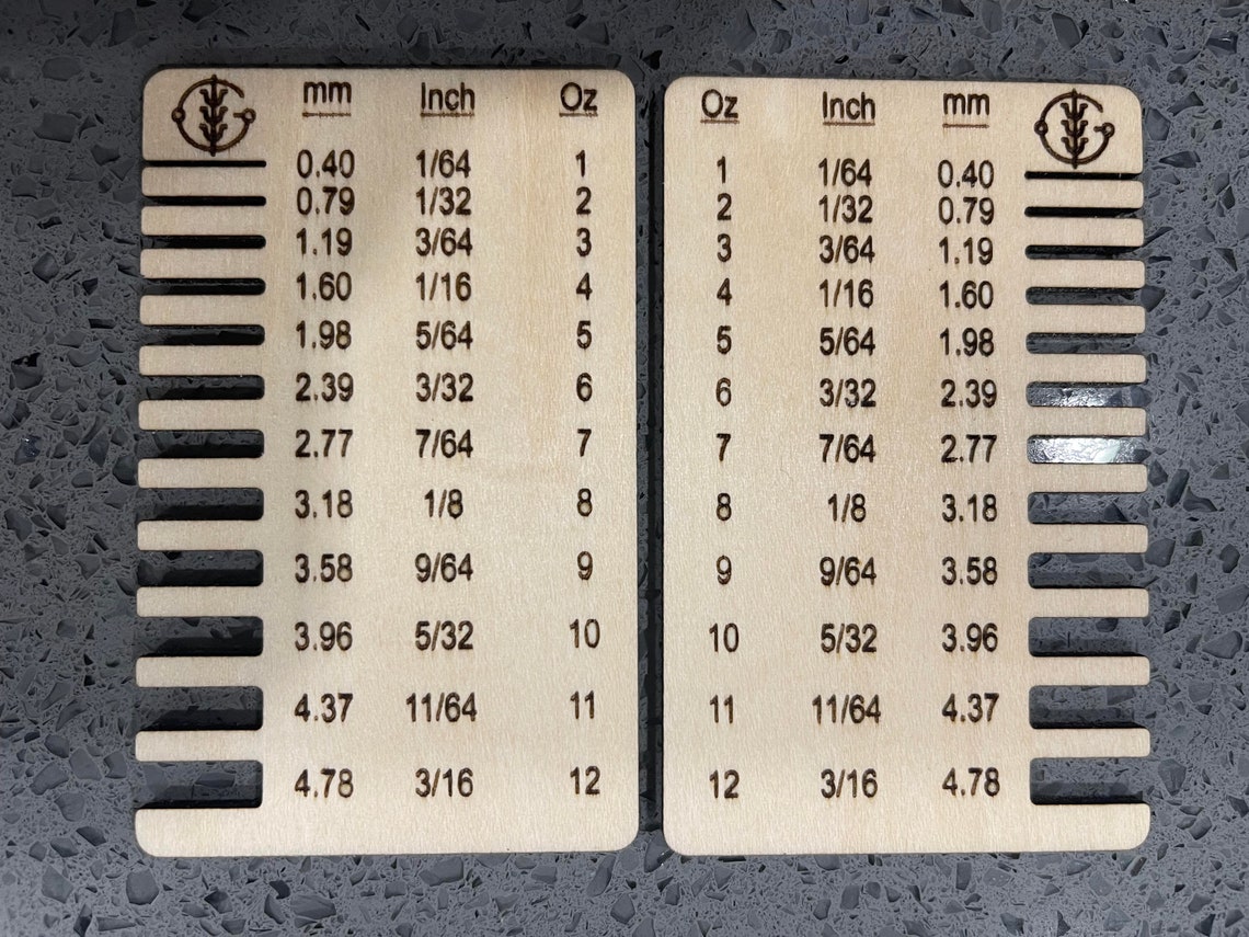 Leather Thickness Gauge Digital File DXF for Laser Cutting - Etsy