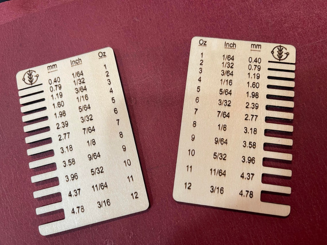 Leather Thickness Gauge Digital File DXF for Laser Cutting - Etsy