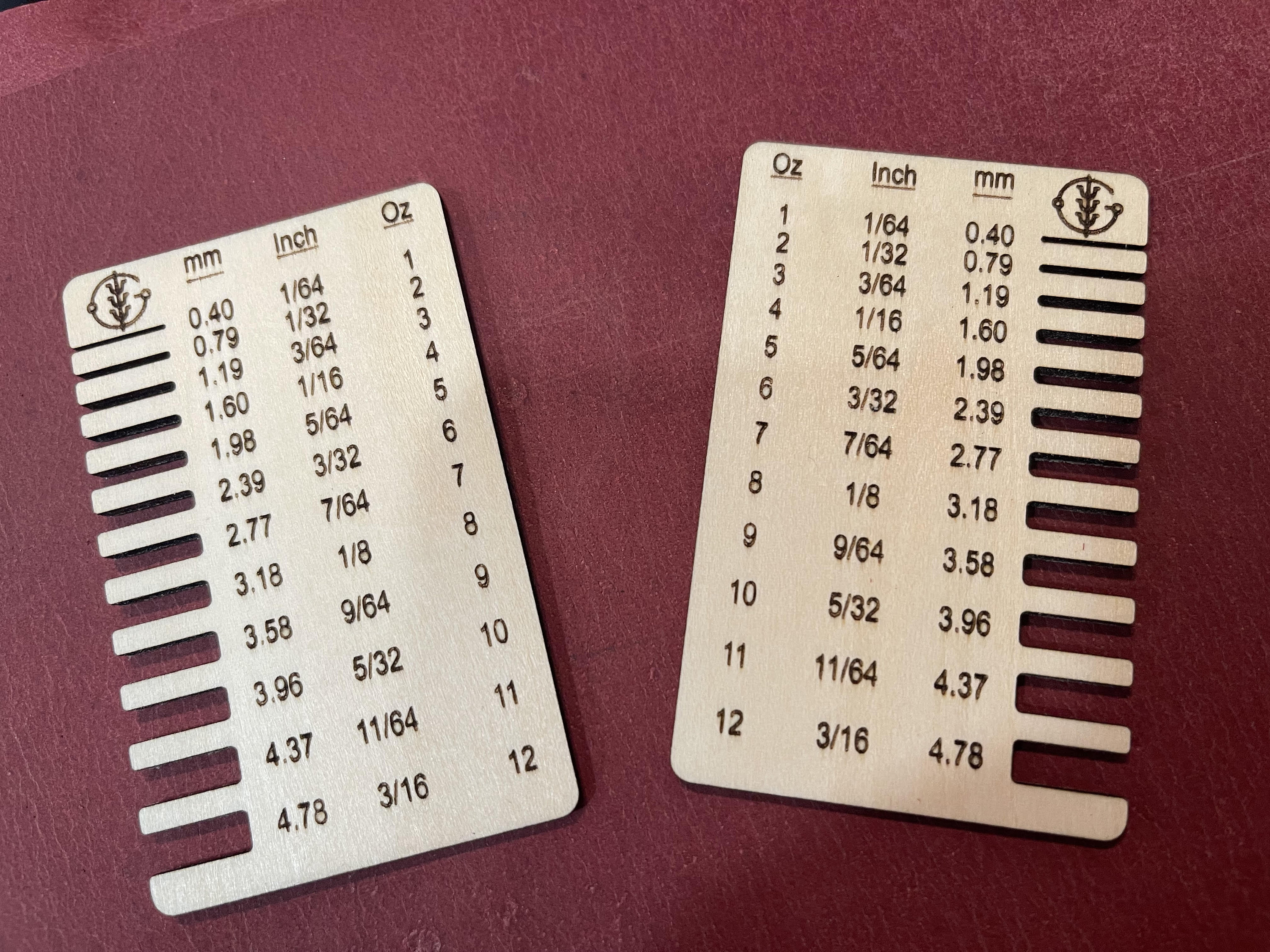 Leather Thickness Gauge Digital File DXF for Laser Cutting - Etsy