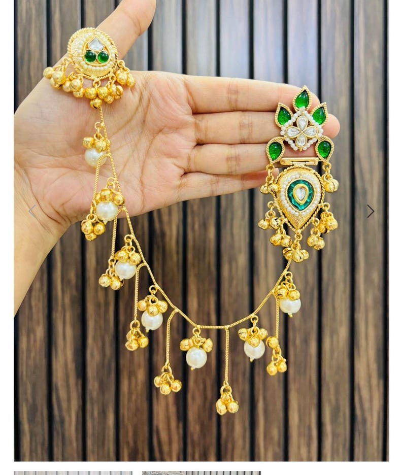 Newly Launch Gold-plated Long Chain Ghungroo Kashmiri Earrings, Premium ...