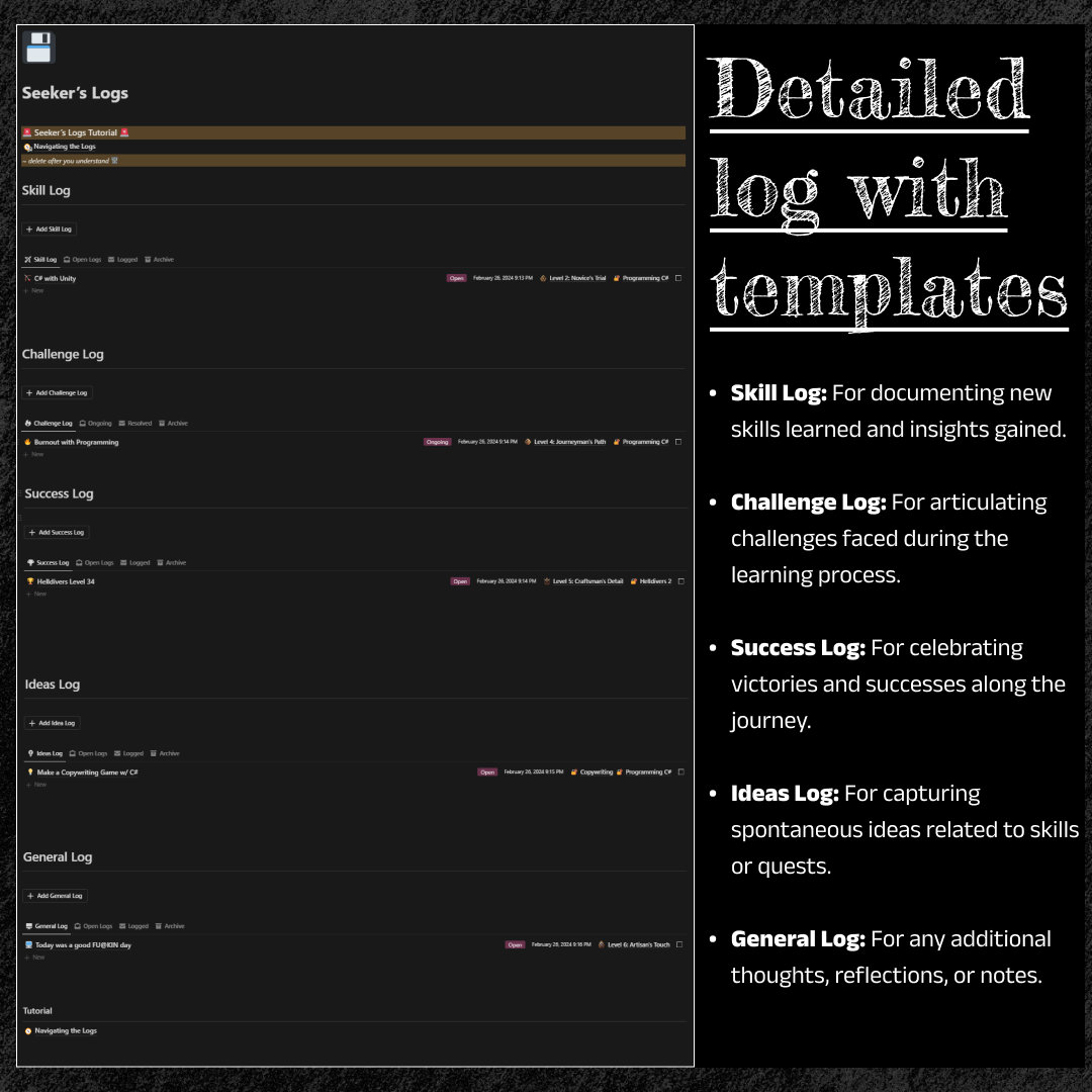 Ultimate Notion Gamified Skill Mastery & Life Tracker | 100-hour ...