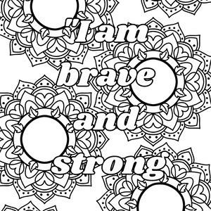 Kids Affirmations Coloring Book Mandalas Anti-anxiety Kids Mindful ...