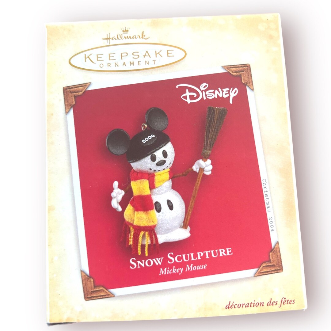 Hallmark 2004 Keepsake Ornament Disney snow Sculpture Mickey Mouse ...