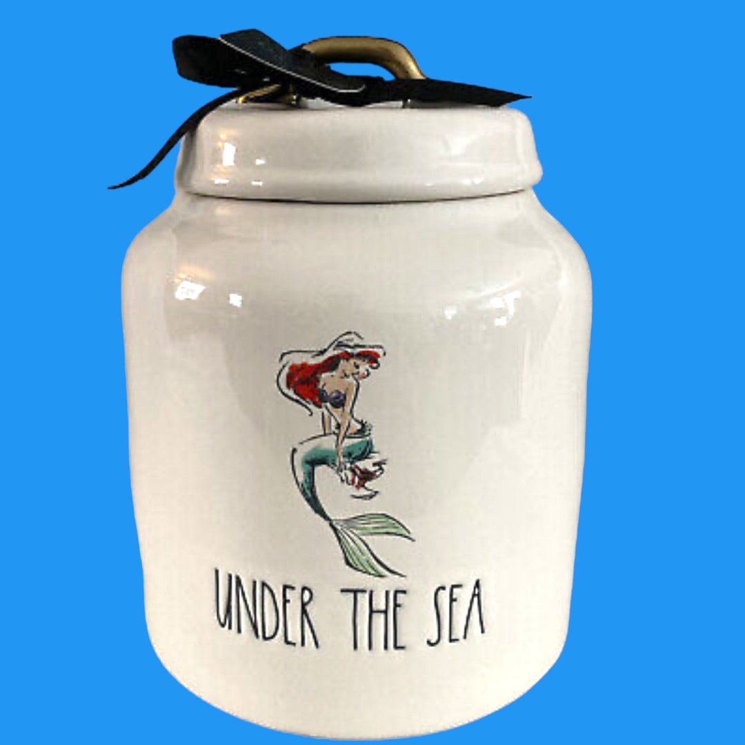Rae Dunn Disney Ariel the Little Mermaid Under the Sea Large Canister ...