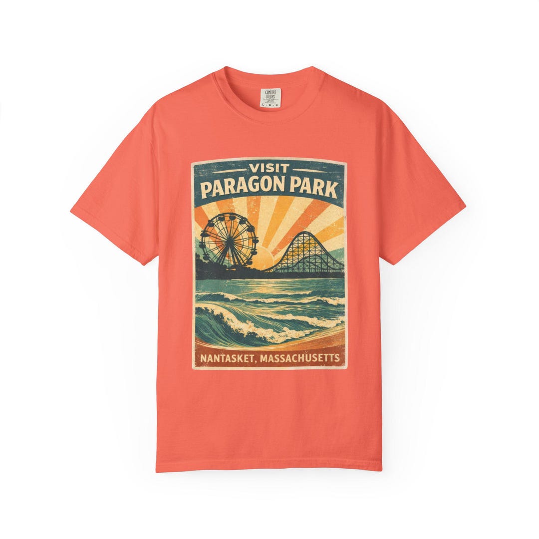 Paragon Park Vintage Amusement Poster T-shirt | Nantasket MA | Comfort ...