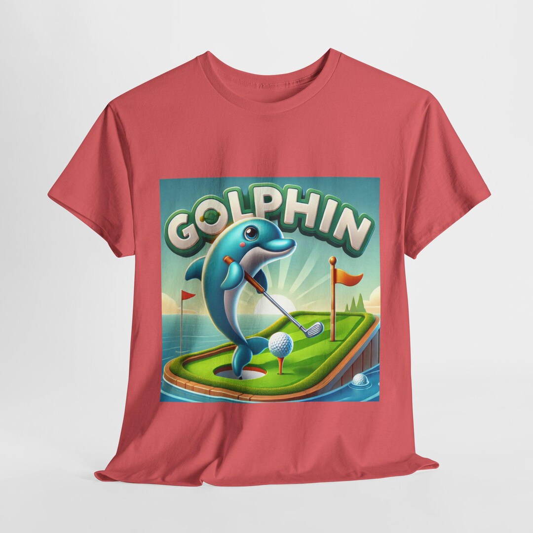 Golphin T-shirt - Funny Dolphin Golfing Shirt - Hilarious Pun Tee for ...