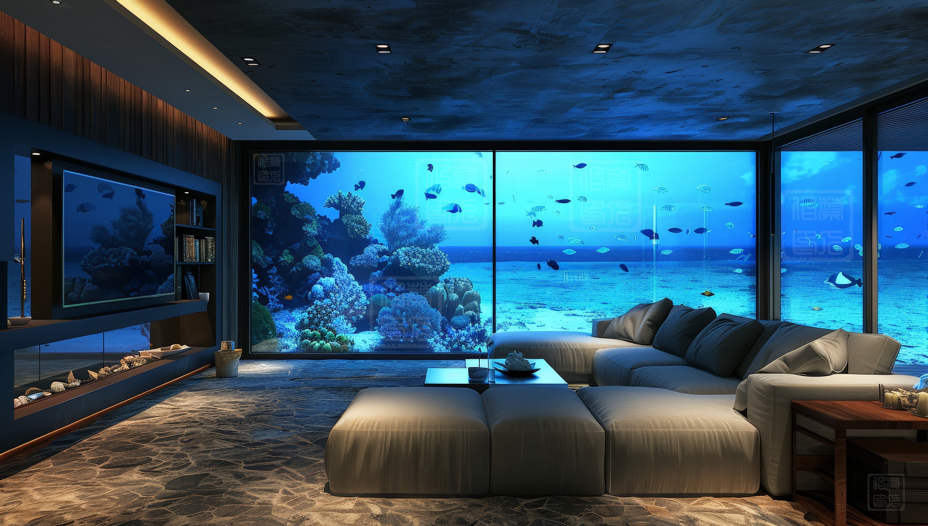 Professional Zoom Virtual Backgrounds Backdrop Living Room Bookcase ...