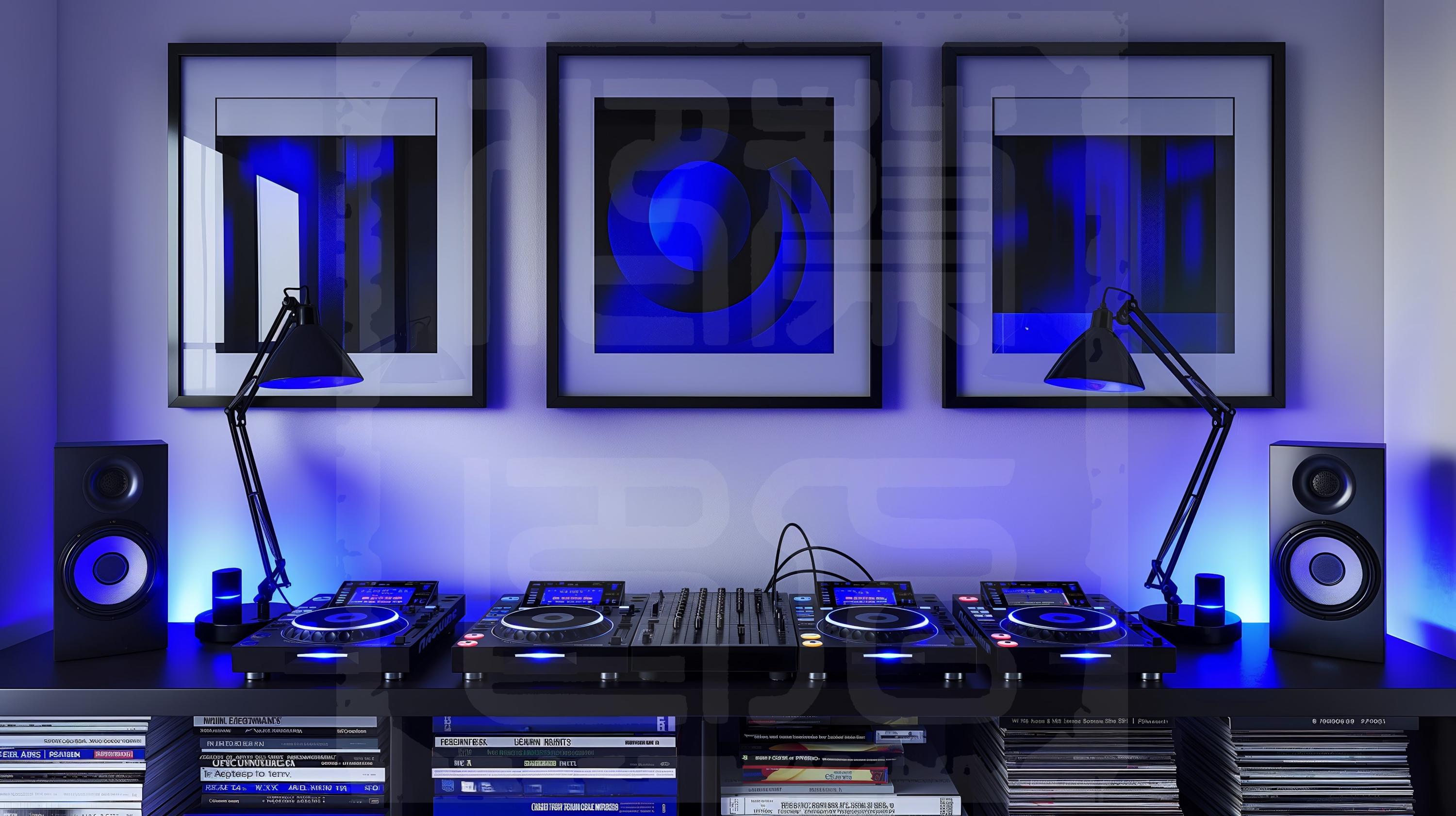 Professional Zoom Virtual Backgrounds Backdrop DJ Bookcase Home Office ...