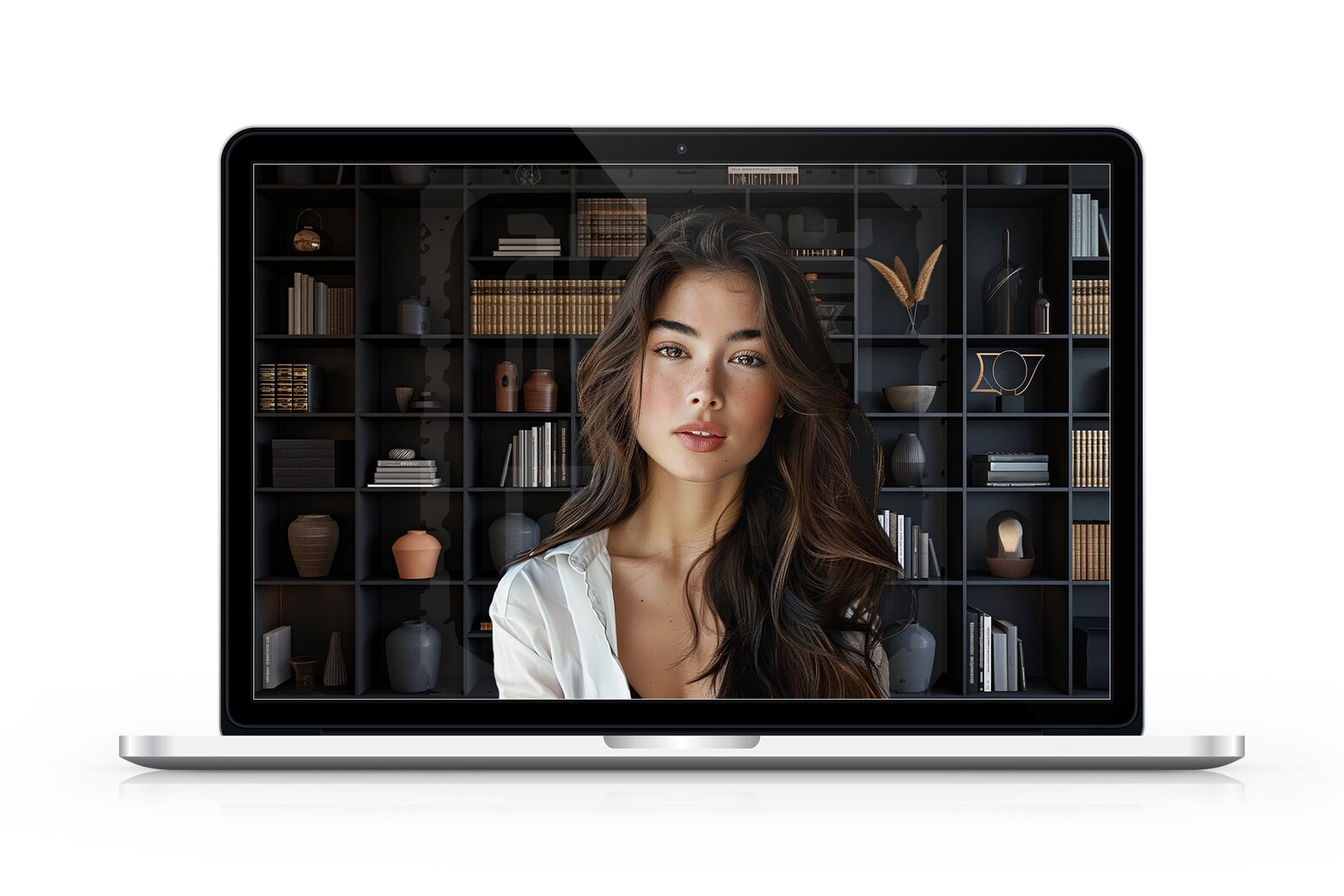 Professional Zoom Virtual Backgrounds Backdrop Living Room Bookcase ...