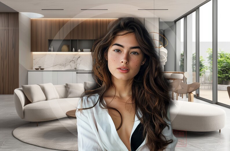 Professional Zoom Virtual Backgrounds Backdrop Living Room Bookcase Home Office Google Meet ...