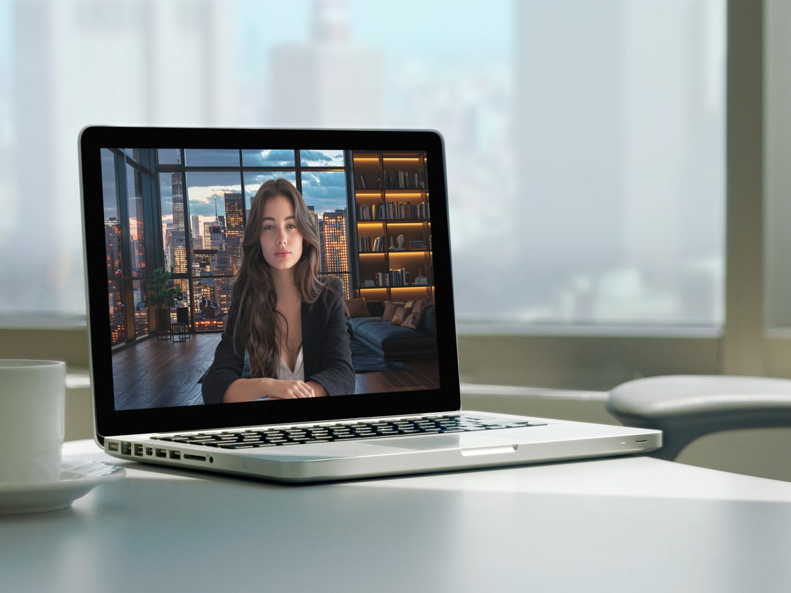 Professional Zoom Virtual Backgrounds Backdrop Penthouse Home Office ...