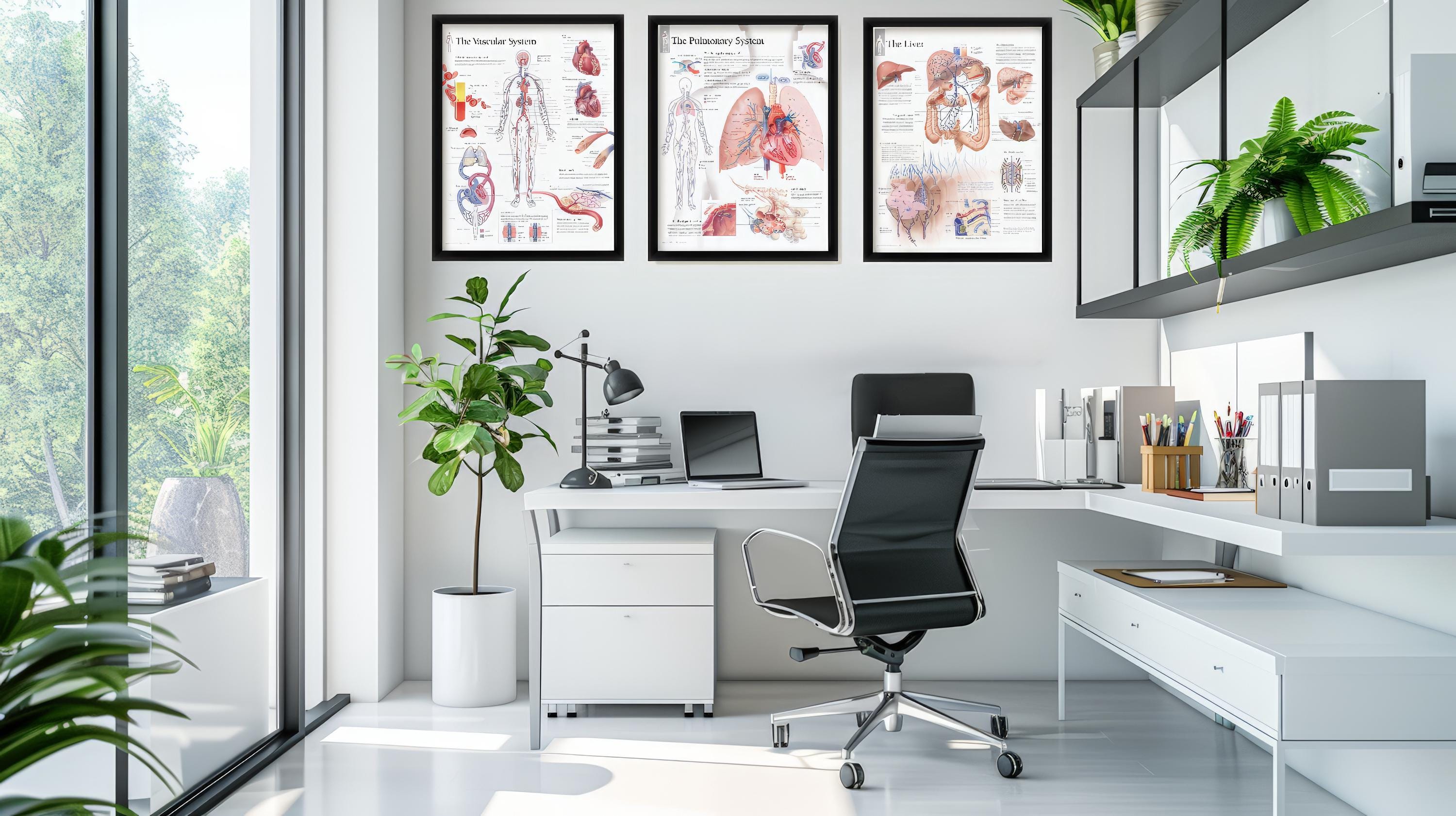 Professional Zoom Virtual Backgrounds Backdrop Doctors Bookcase Home ...