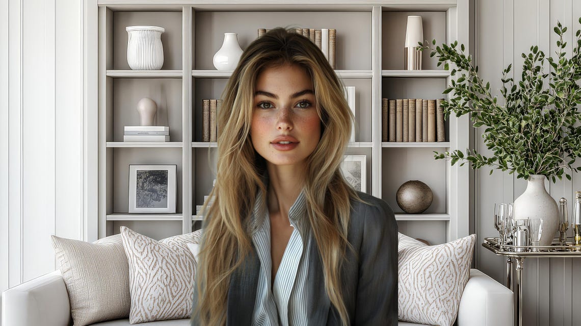 Professional Zoom Virtual Backgrounds Backdrop Living Room Bookcase ...