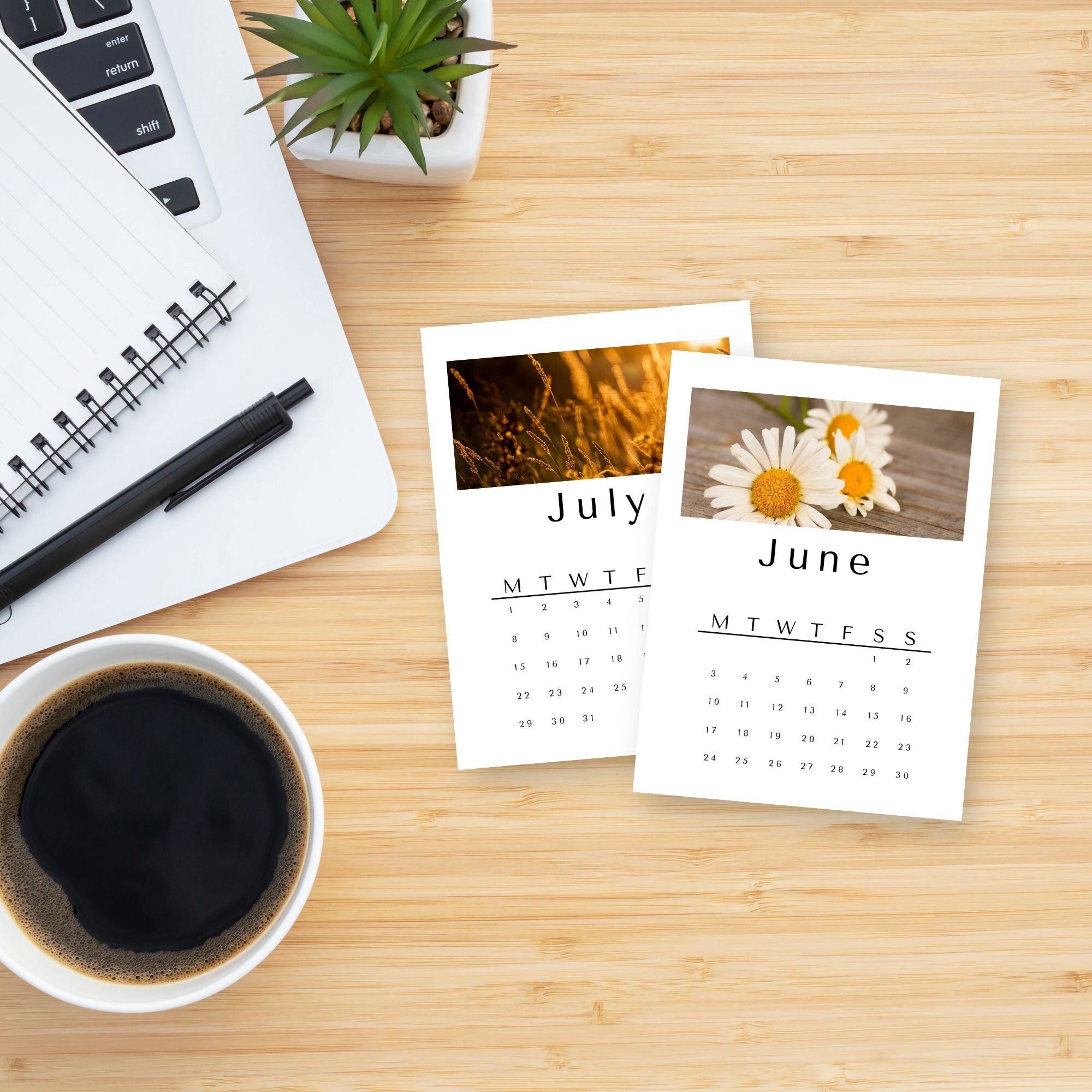 2024 Editable Portrait Calendar Canva Template Instant Download - Etsy