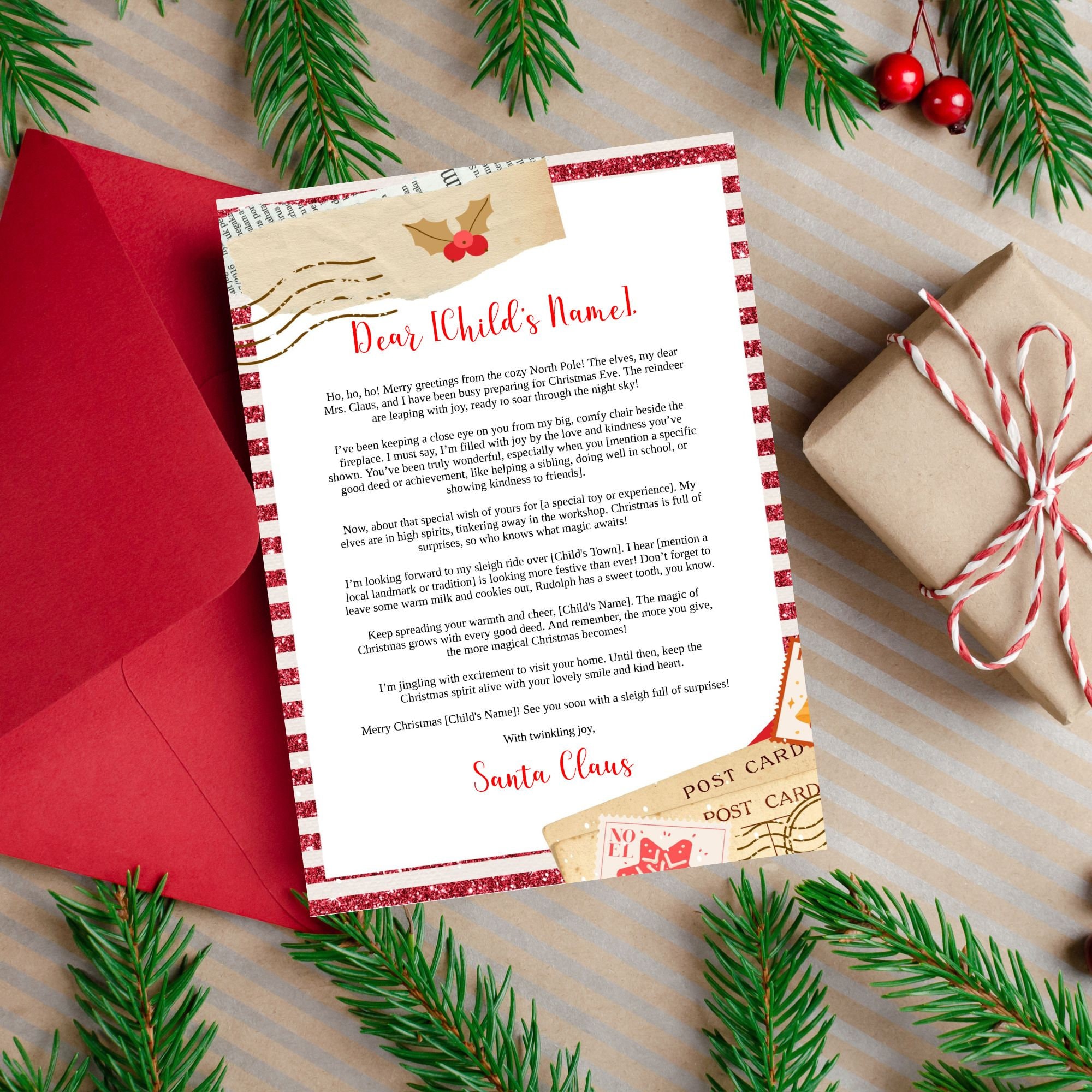 EDITABLE Letter From Santa Printable Santa's Official - Etsy