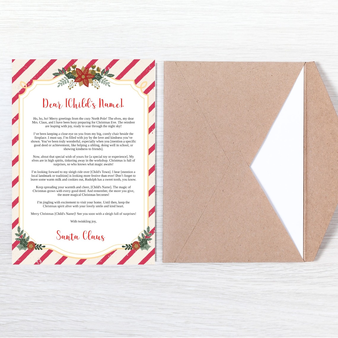 EDITABLE Letter From Santa | Printable | Santa's Official Document ...