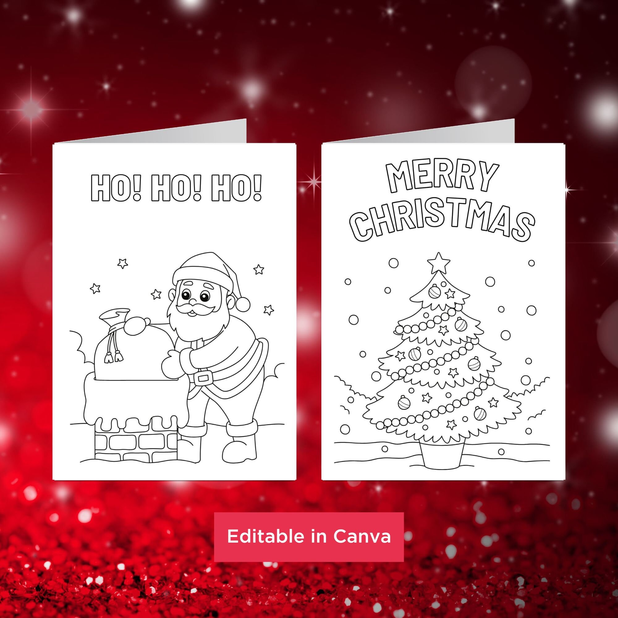 Christmas Colouring Cards | | Christmas Cards | Printable Christmas ...